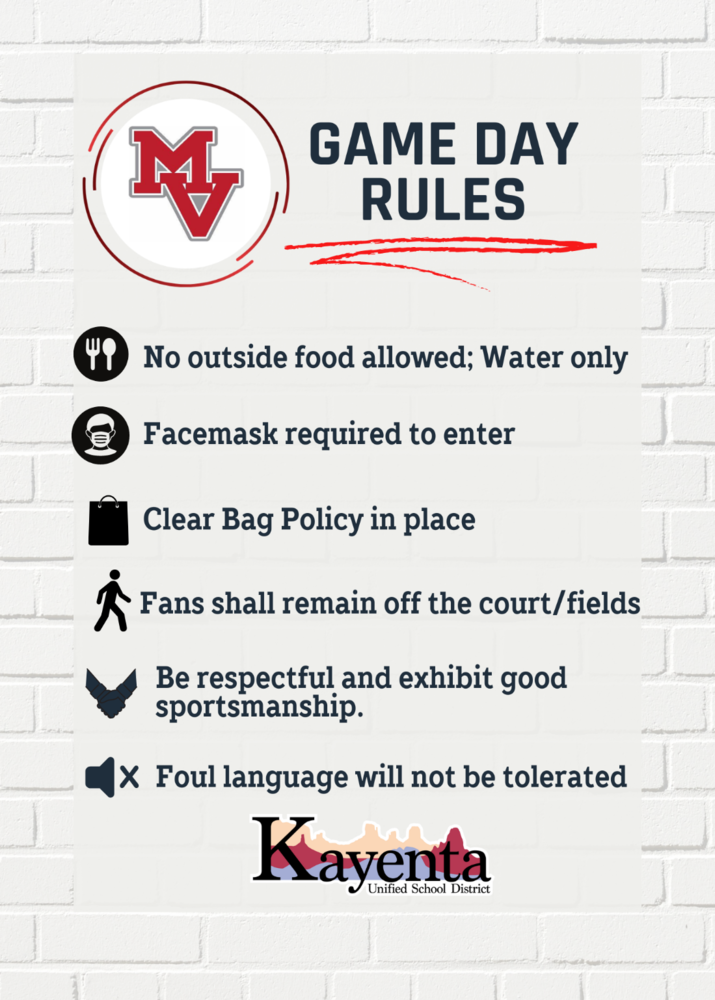 KMS Athletics GAME DAY RULES Baker Middle School